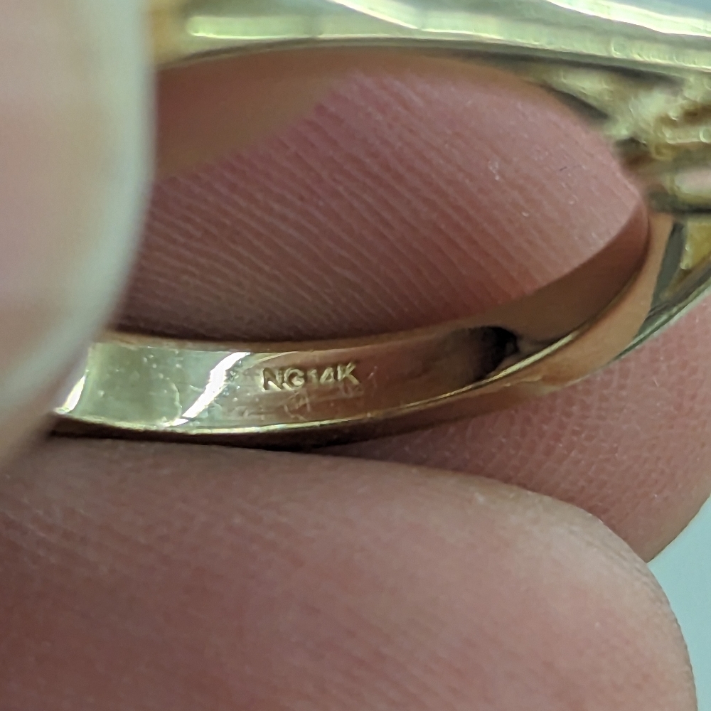 14kt Real Solid Gold Engagement Ring For Women - Gem